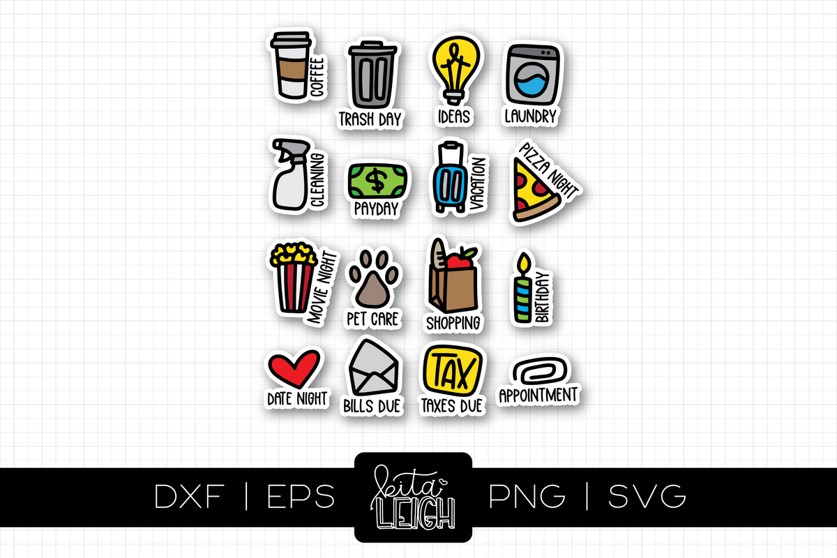 Planner Stickers | Cut File – Kitaleigh LLC