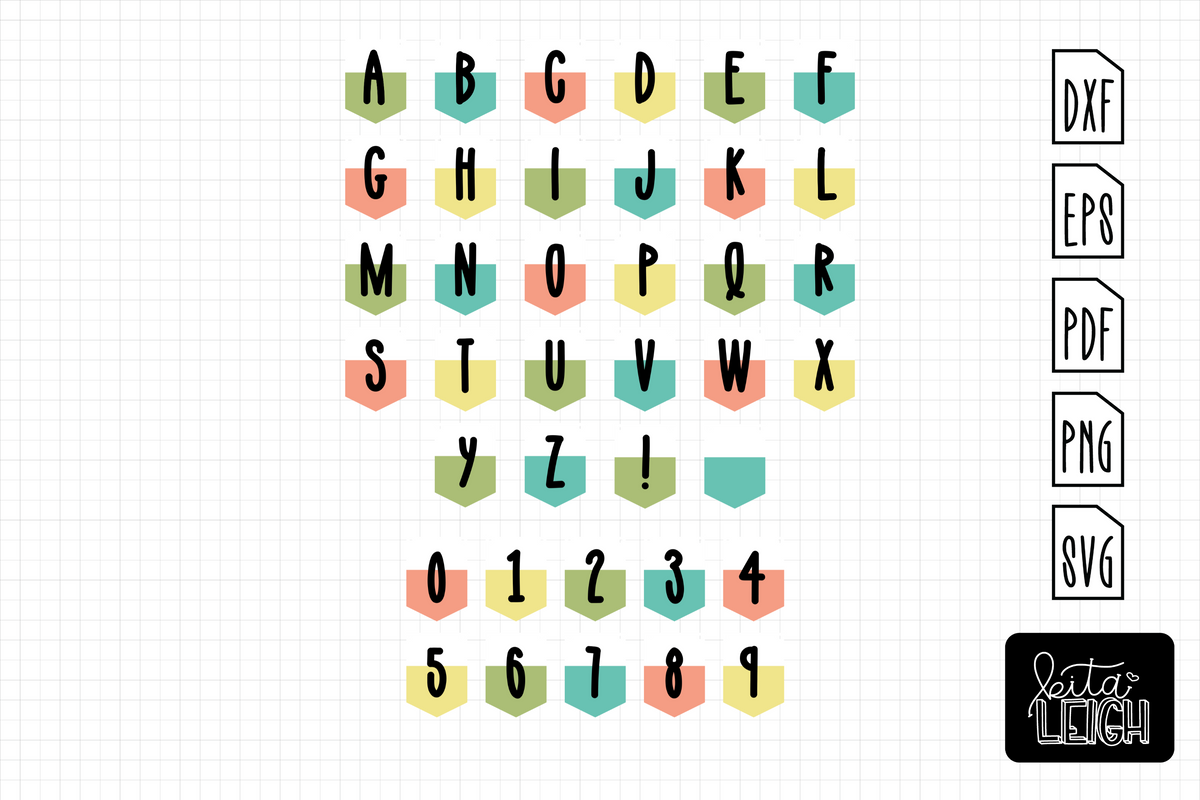 Birthday Banner Alphabet | Cut File – Kitaleigh LLC