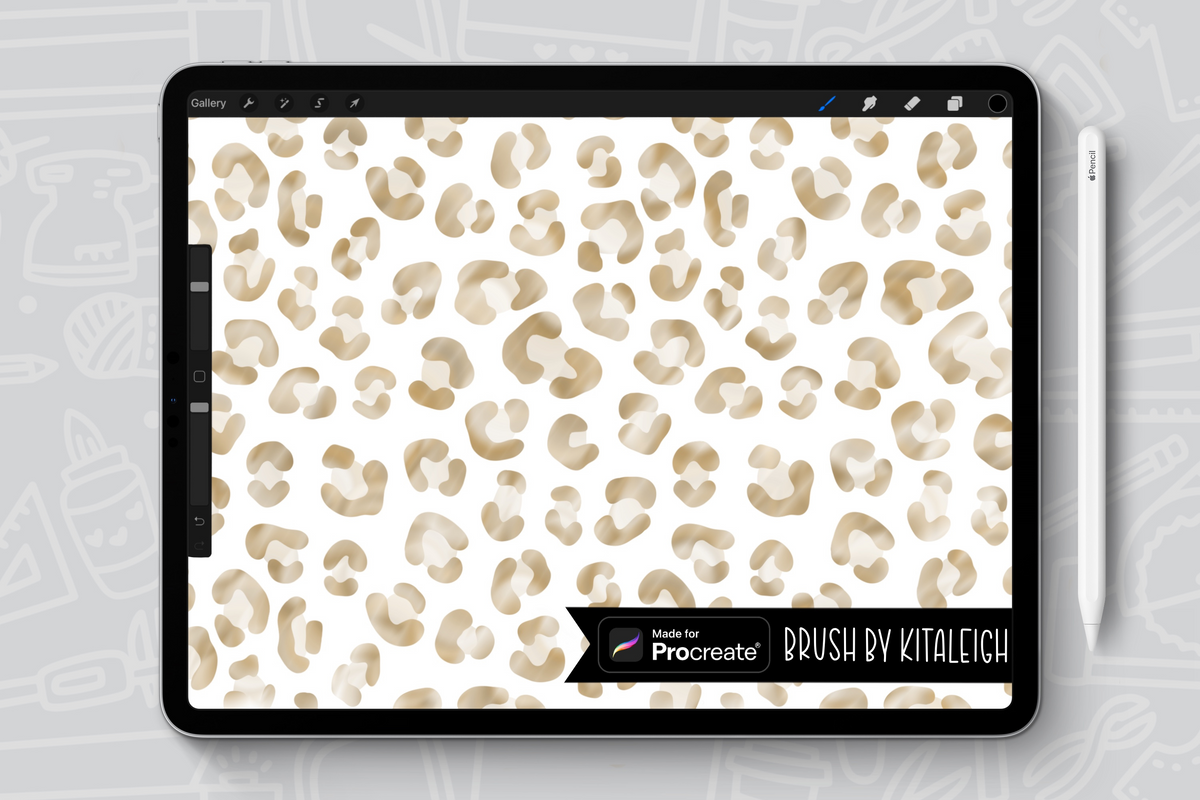 Metallic Leopard Dual Tone Repeat Pattern Procreate Brush – Kitaleigh LLC