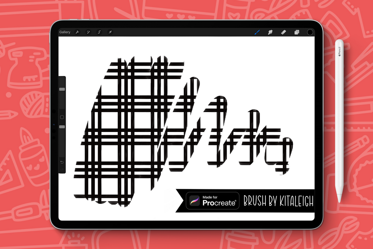 Plaid Repeat Pattern Procreate Brush 3 – Kitaleigh LLC