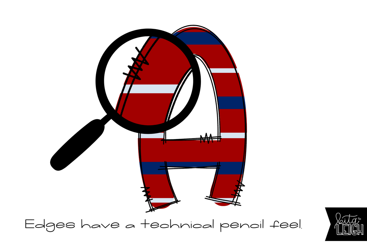 Red White and Blue Stripes Alphabet for Sublimation/Print – Kitaleigh LLC