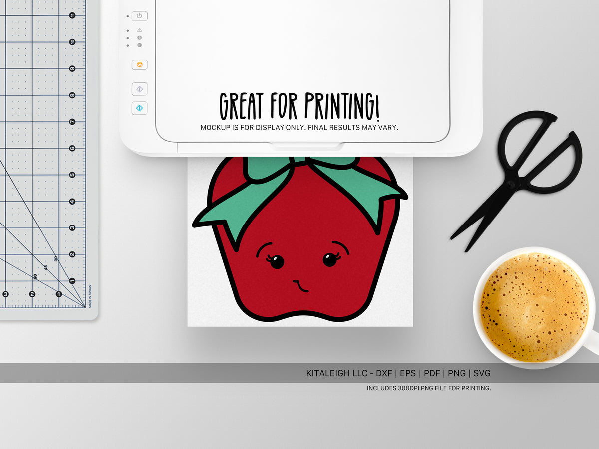 Cute Apple Wearing Bow SVG | Back-to-School & Teacher Craft Design ...
