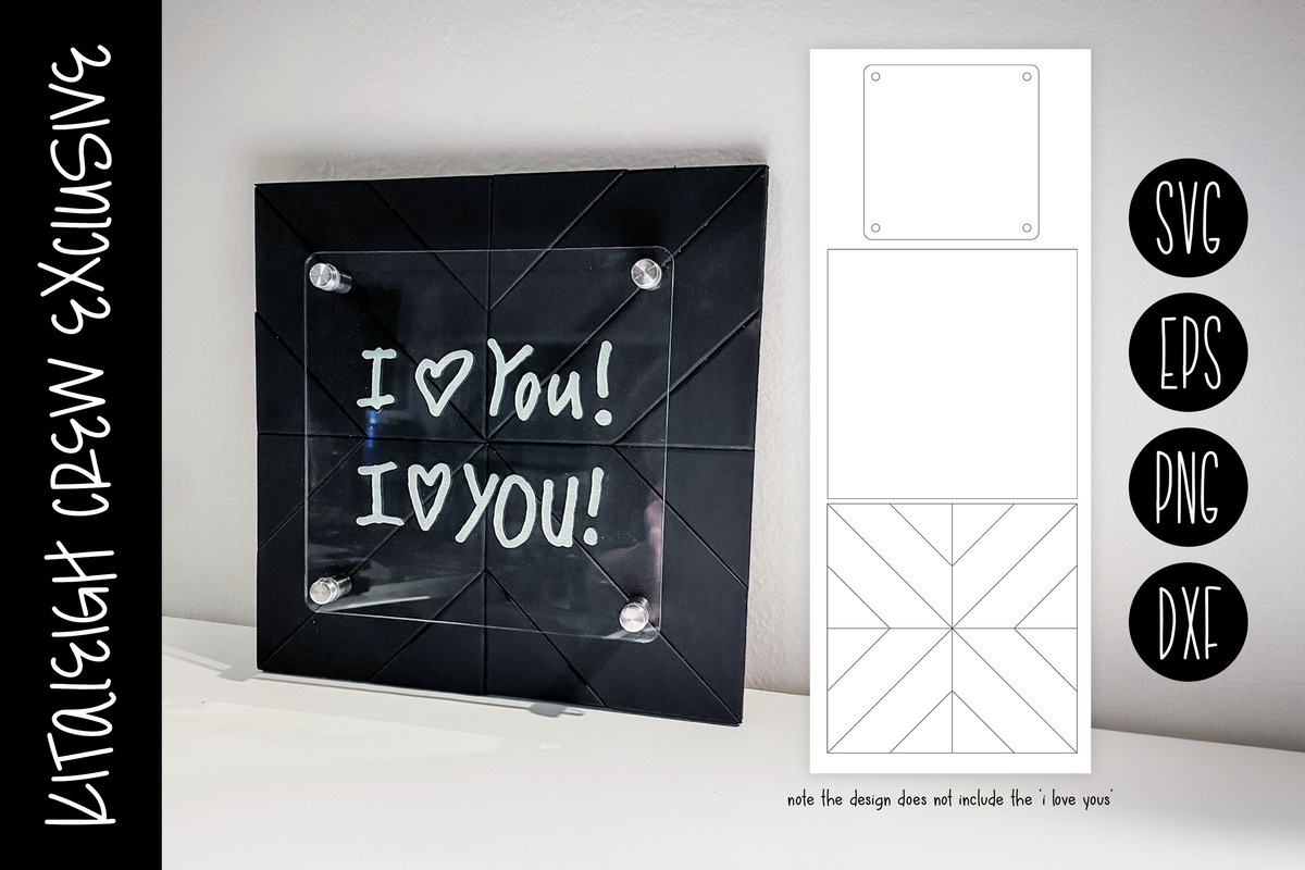 Stand Off Geometric Sign 10x10, Laser Design – Kitaleigh LLC