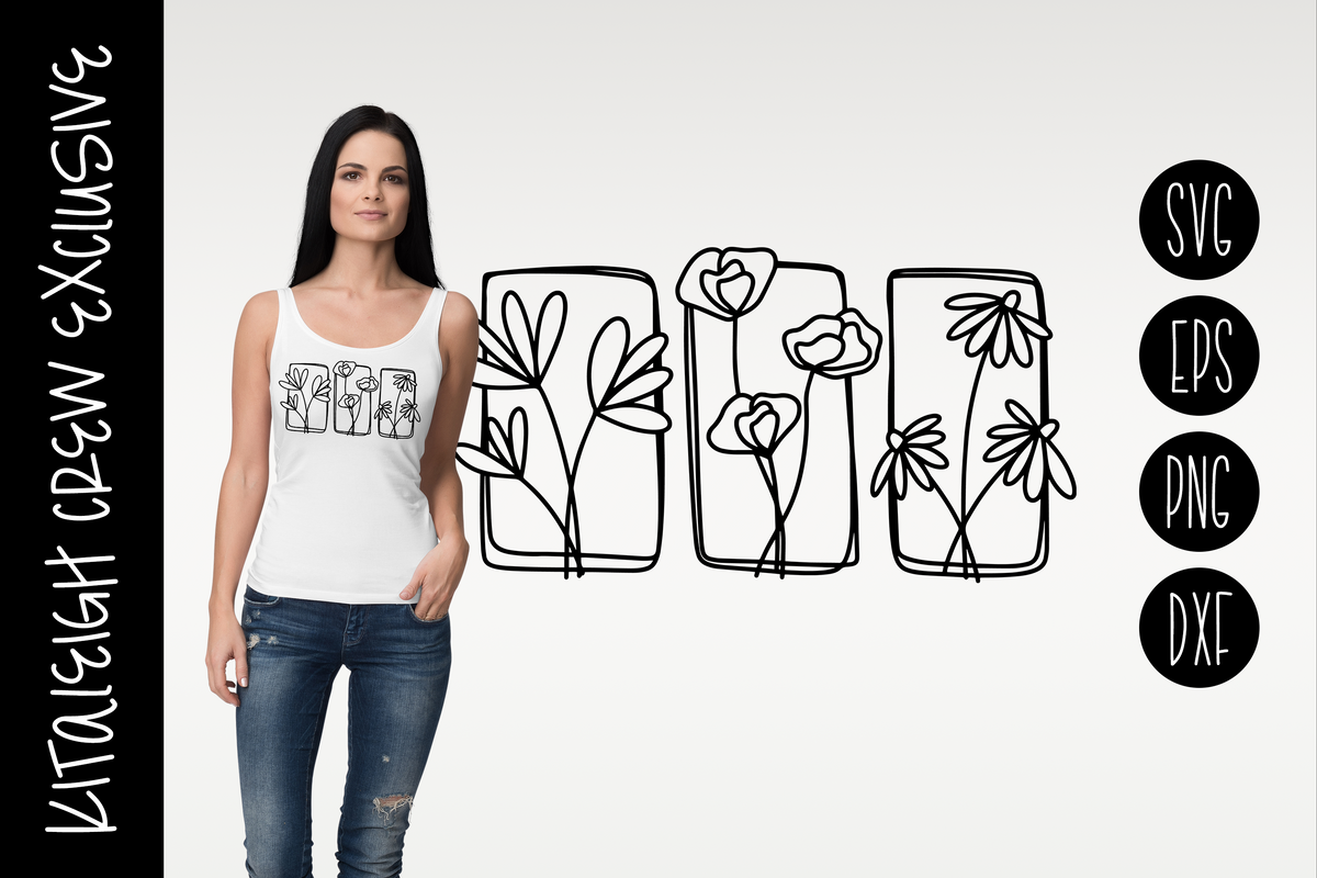 Floral Sketch, Cut File – Kitaleigh LLC