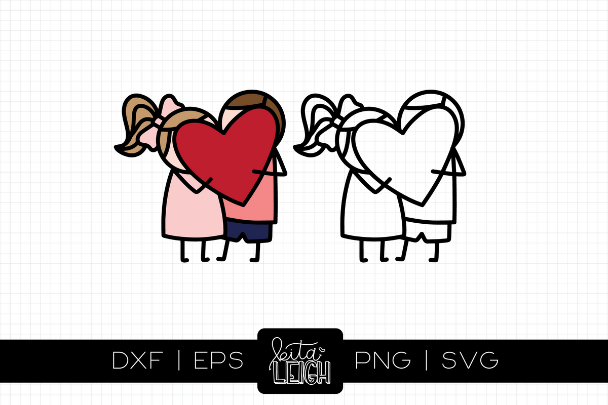 Stick Figure Heart | Cut File – Kitaleigh LLC