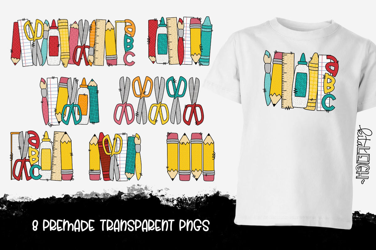 45 School Clipart Elements for Sublimation/Print Backgrounds ...