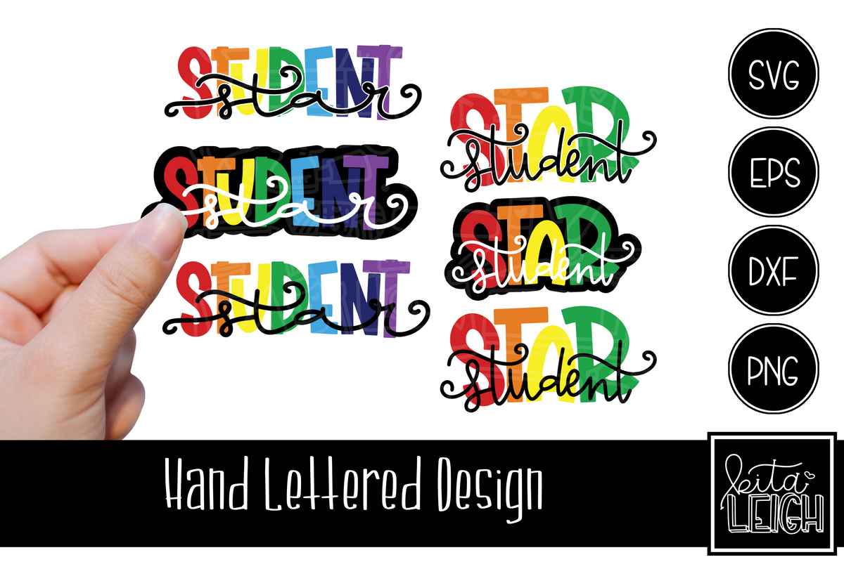 Stacked Star Student SVG for Vinyl Cutting Machines – Kitaleigh LLC