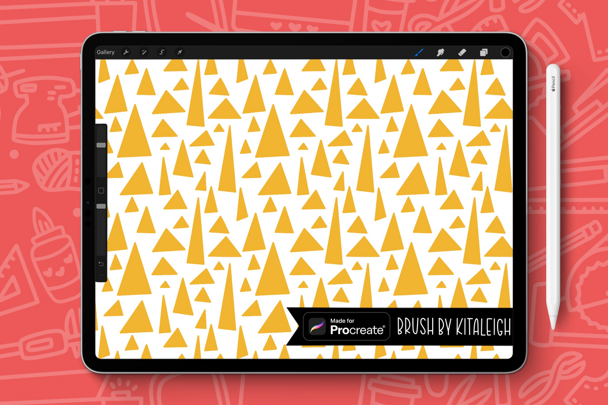 Triangles Repeat Pattern Procreate Brush – Kitaleigh LLC