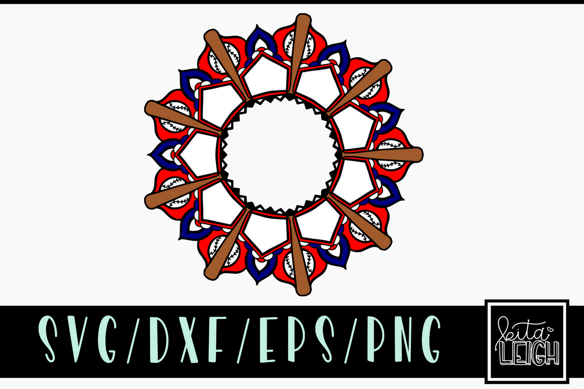 Baseball Mandala SVG Cut File and PNG Sublimation File – Kitaleigh LLC