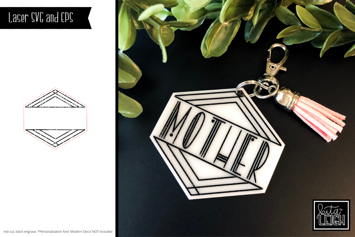 Laser Hexagon Keychain SVG – Kitaleigh LLC
